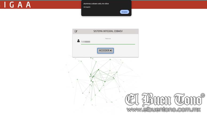 Presenta fallas el sistema para inscripción en COBAEV - El Buen Tono